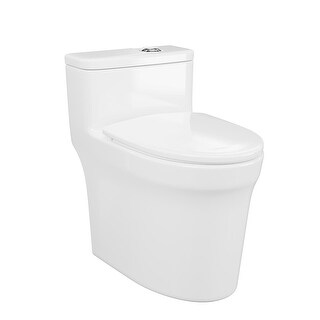 Fashion One Piece Dual Flush Elongated Toilet,Ergonomic Ceramic Basin ...