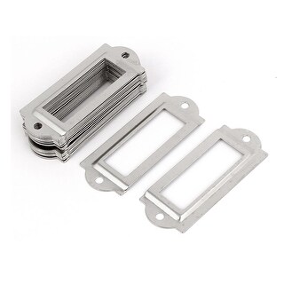 Office File Drawer Label Tag Name Card Holder Silver Tone 20pcs ...