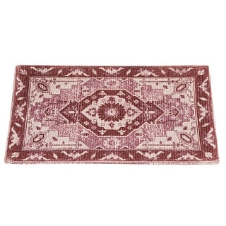 Medallion Center Indoor Cotton Rectangular Area Rug - Bed Bath & Beyond ...