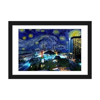 iCanvas "San Antonio, Texas Starry Night Skyline" by 5by5collective ...