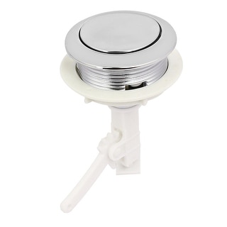 64mmx93mm Round Head ABS Flush Toilet Push Button - Silver - Bed Bath ...