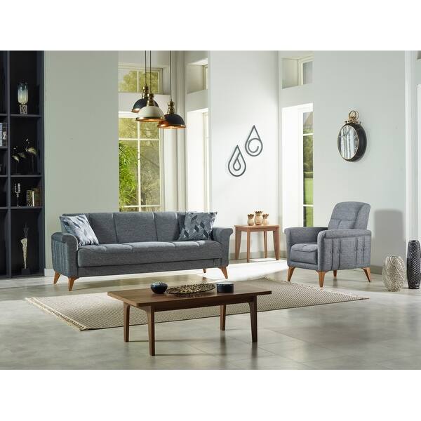 Roy Modern One Sofa And Two Chairs Living Room Set - Bed Bath & Beyond ...