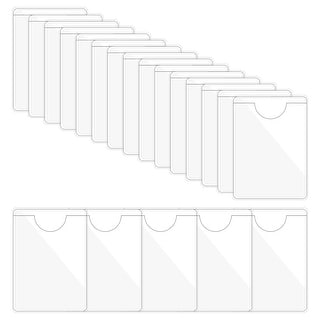 2.4" x 3" Self Adhesive Index Card Pockets, 20pcs Plastic Label Holder ...