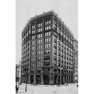 Hammond Building Black and White Gallery Wrapped Canvas - Bed Bath ...