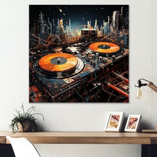 Designart "Multicolor Vinyl Turntables Melody II" Turntables & Boom ...