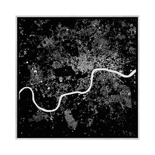 iCanvas "London Urban Map (Black)" by Urbanmap Framed - Bed Bath ...