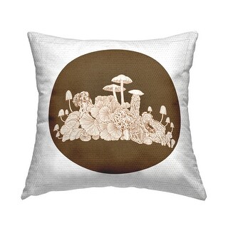 Stupell Woodland Nature Mushroom Botanicals Printed Outdoor Throw ...