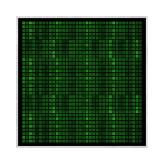 iCanvas "Modern Art- Tile Art Green Code" by 5by5collective Framed ...