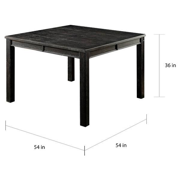 Tays Rustic Black 54-inch Wood Square Counter Height Table by Furniture ...