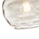 Modern Black 1-Light Clear Water Ripple Glass Shade Hanging Lamp - Bed ...