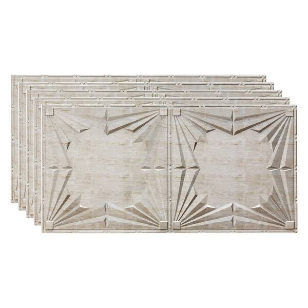 FASÄDE Art Deco Decorative Vinyl 2ft x 4ft Glue Up Ceiling Panel in ...