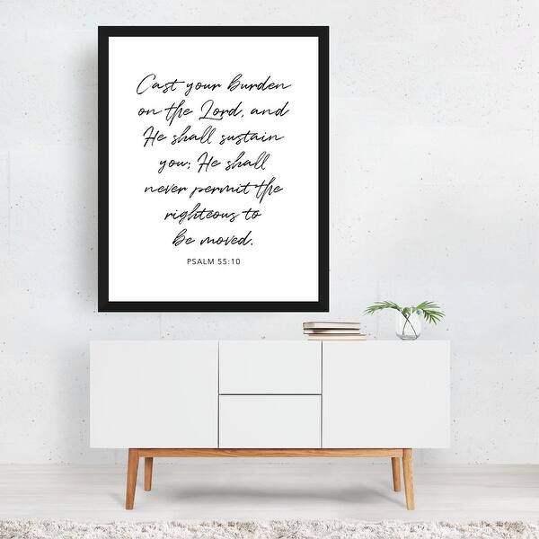 Typography Bible Bible Verse Black White Religion Art Print/Poster ...
