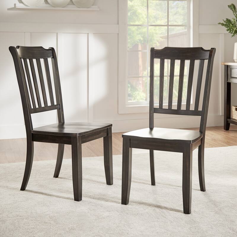 Eleanor Slat-back Wood Dining Chairs (Set of 2) by iNSPIRE Q Classic ...