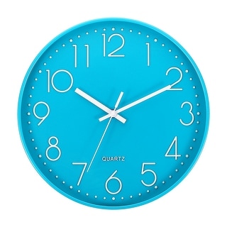 12" Wall Clock Battery Operated Silent Non-Ticking Round Clock Light ...