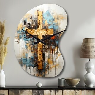 Divine Love Religious Cross III - Religious Landscape Wall Clock in ...
