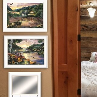 TrendyDecor4U "Lakefront Camping" Framed Print Wall Art by Ed Wargo ...
