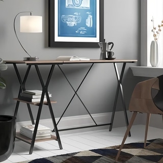 Simple Computer Desk with 2-layer Shelf - Bed Bath & Beyond - 37779107