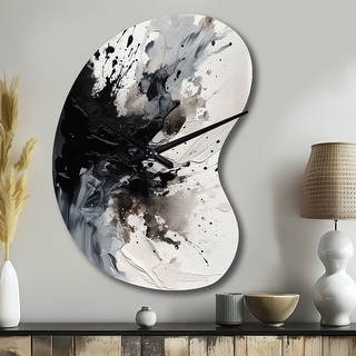 Black Textured Splash Paint Art IV - Abstract Painting Large Wall ...