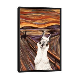 iCanvas "Scream Llama" by Big Nose Work Framed Canvas Print - Bed Bath ...