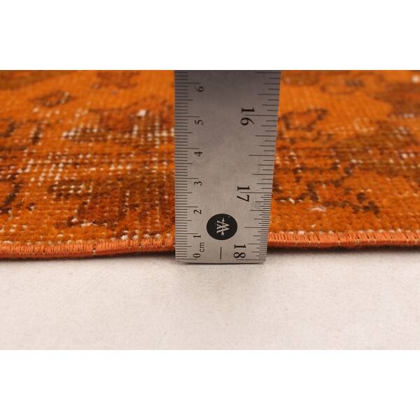 ECARPETGALLERY Hand-knotted Color Transition Burnt Orange Wool Rug - 4 ...