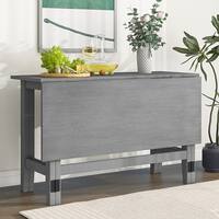 50.1inch Modern Extendable Dining Table with Drop Leaf and 2 Storage ...