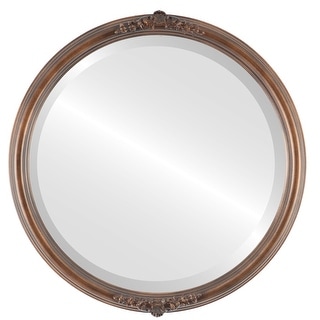 Contessa Framed Round Mirror in Sunset Gold - Bed Bath & Beyond - 33774377