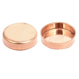 22mmx1mm Copper Pipe Tube End Cap Cover Plumbing Fitting 2pcs - Copper ...