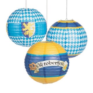 Oktoberfest Hanging Paper Lanterns, German, Party Decor, 6 Pieces, 12 ...