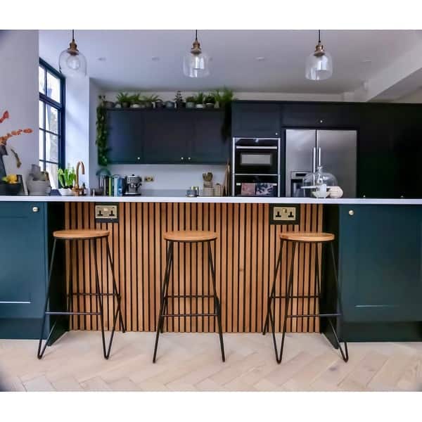 96 in. x 4.8 in x 0.5 in. Acoustic Vinyl Wall Cladding Siding Board ...