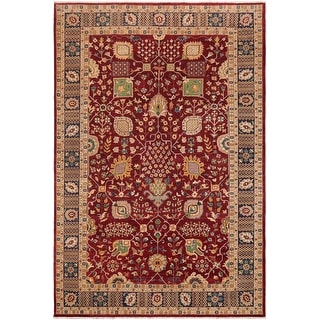 Boho Chic Ziegler Mona Red Blue Hand-Knotted Wool Rug - 10'0'' x 14'7 ...