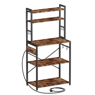 Kitchen Baker's Rack with Power Outlet, Multiuse 5-Tier Kitchen Bakers ...
