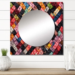 Designart "All Fashion Brands Logo I" Modern Wall Mirror - Fashion ...