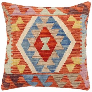 Tribal Hanson Turkish Hand-Woven Kilim Pillow - 18'' x 18'' - Bed Bath ...