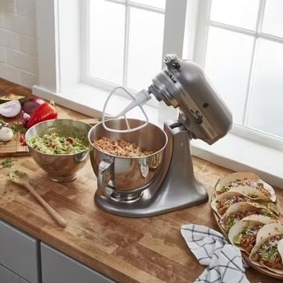 KitchenAid Value Bundle Artisan Series 5 Quart Tilt-Head Stand Mixer in ...