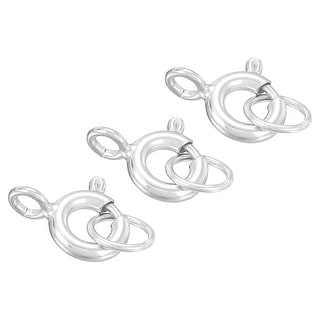 Spring Ring Clasps, 925 Silver Round Open Spring Ring Clasps Connectors ...