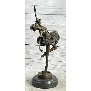 Ballerina Ballet Dancer Bronze Sculpture Statue Signed Original Art On ...