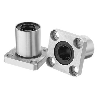 LMK12UU 12mmx21mmx30mm Flange Linear Motion Bushing Ball Bearing 2 Pcs ...