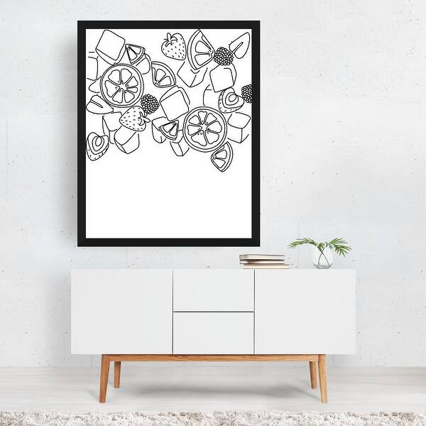 Sangria line art Line Drawings Black White Circles Art Print/Poster ...