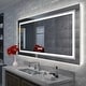 Extra Large LED Lighted Bathroom Mirror Wall Anti-Fog Vanity 3 Colors ...