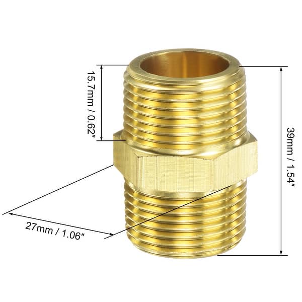 Brass Pipe Fitting Reducer Adapter for Water Oil Pressure Gauge Engine ...