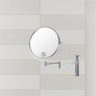 7x/1x Wall Mount Zoom Mirror Double-Sided Wall Make up Mirror Chrome ...