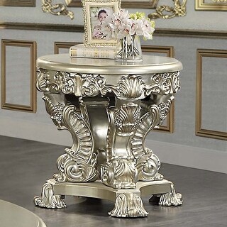 Traditional Round End Table in Antique Gold - Bed Bath & Beyond - 35715331