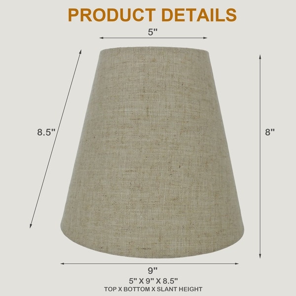 Many Selections Table Lamp Shade, 5 inch Top, 9 inch Bottom, 8.5 inch ...