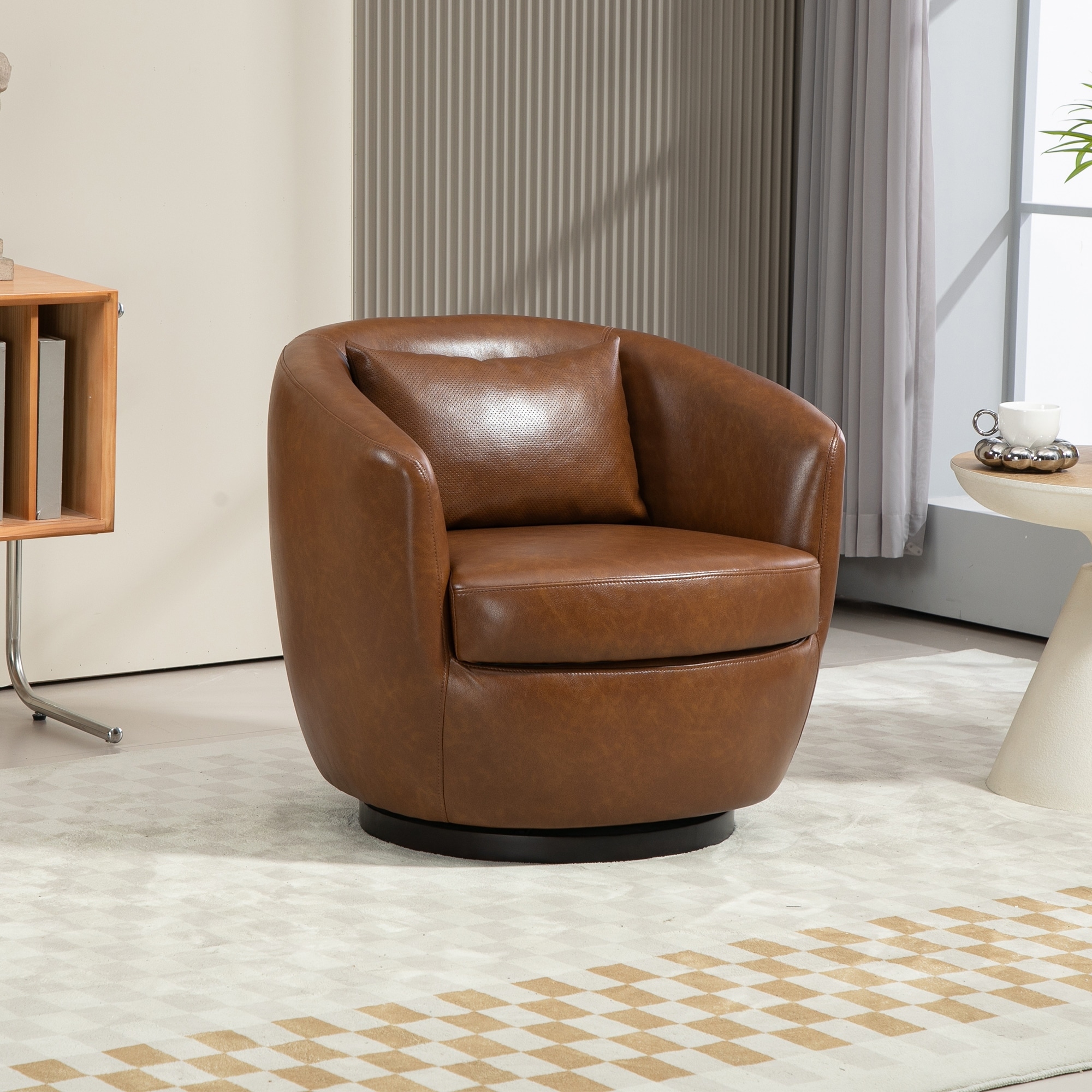 Dark brown swivel chair store