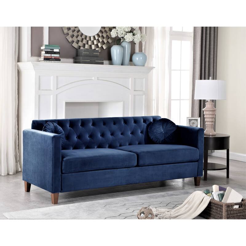 Lory velvet Kitts Classic Chesterfield Living room seat-Sofa Loveseat and Chair - Overstock ...