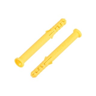 6x60mm Plastic Expansion Tube Bolts Column Frame Fixings Yellow 25pcs ...