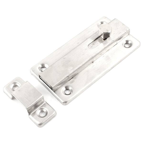 Unique Bargains 4 Stainless Steel Drawer Gate Safety Latch Barrel Bolt ...