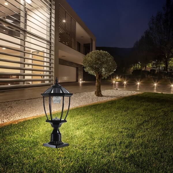 JASIWAY Outdoor Solar Glass Column Headlights - Bed Bath & Beyond ...