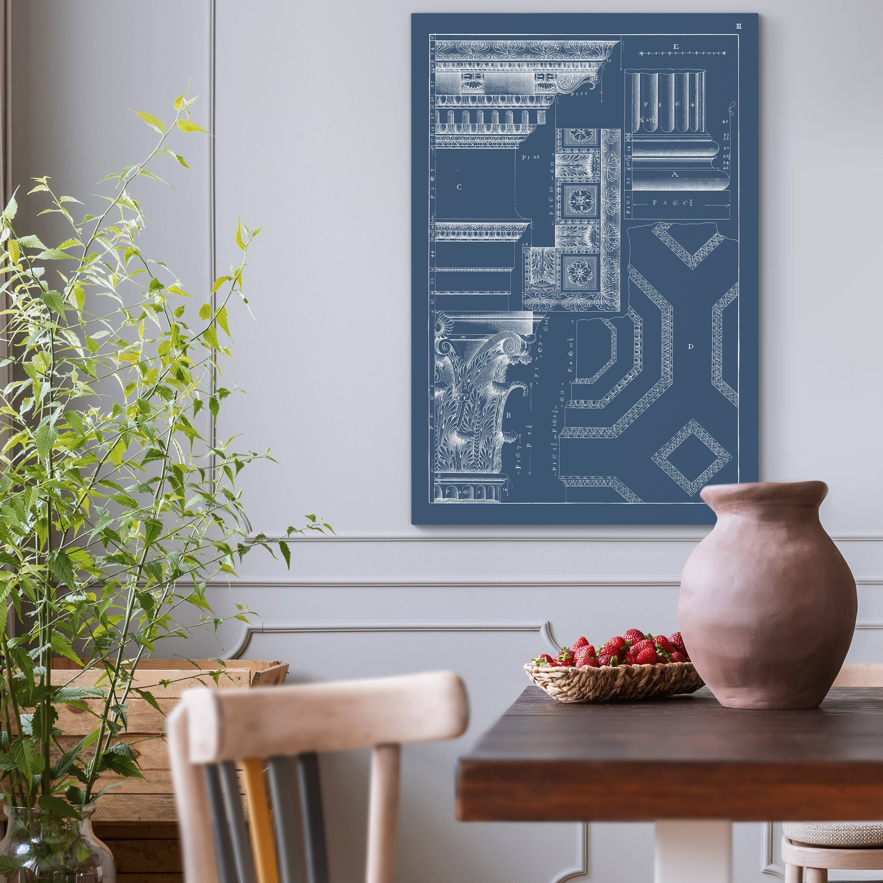 Column & Cornice Blueprint IV-Premium Gallery Wrapped Canvas - Bed Bath ...