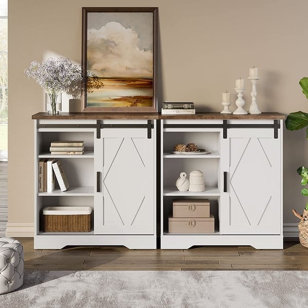 Buffets & Sideboards Buffet Table Bar Cabinet with 2 Doors for Dining ...